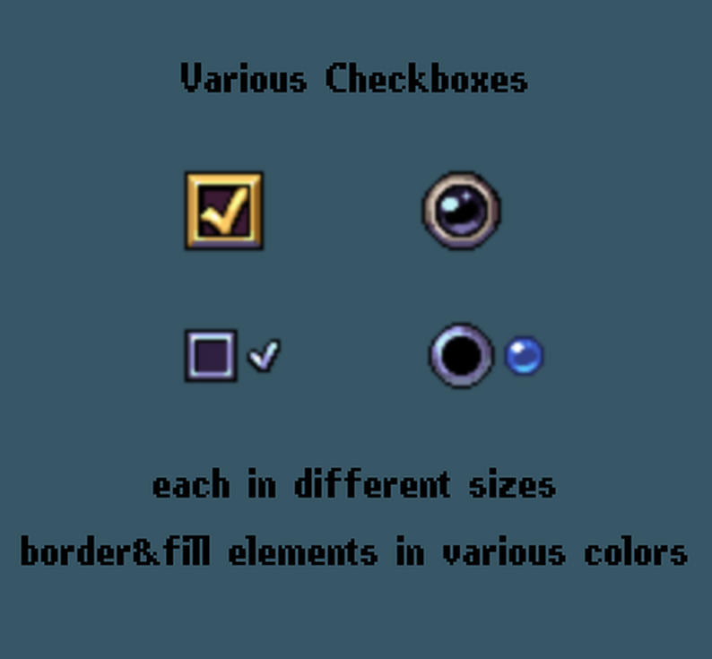 Pixel Menu GUI HUD Options & Icons by Thomas Feichtmeir "Cyangmou"