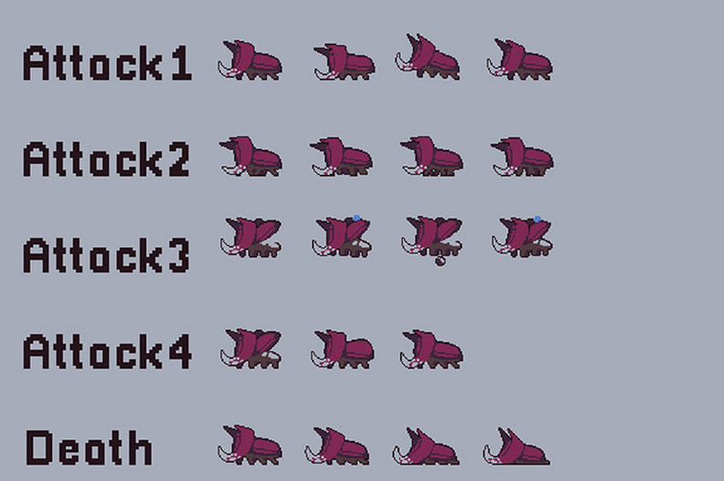 Field Bosses Sprite Sheet Pixel Art by Free Game Assets (GUI, Sprite ...