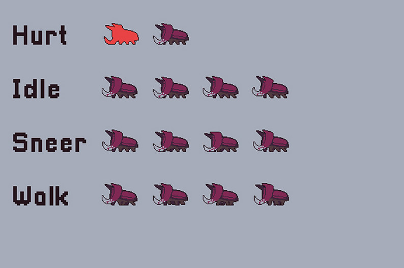 Field Bosses Sprite Sheet Pixel Art by Free Game Assets (GUI, Sprite ...