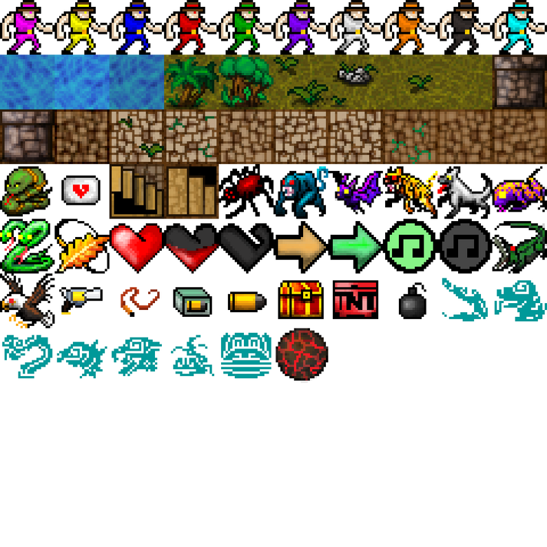 Aztec Temple Tileset 24x24 [FREE][SPRITES] by combosmooth