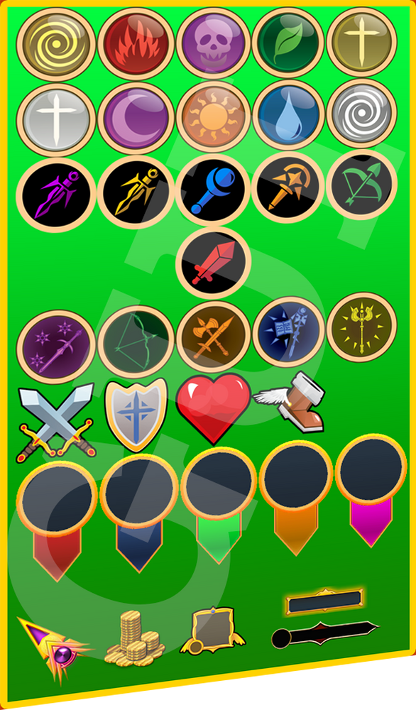 100+ RPG Fantasy Icons (Skills, GUI, Items) by KMorris