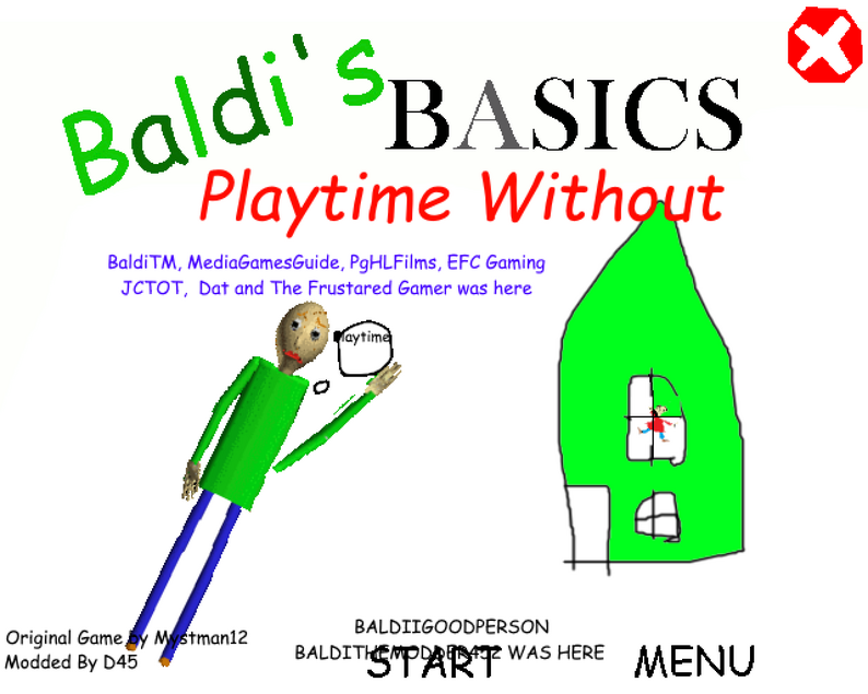 Baldi's Basics Playtime Without by D45YT