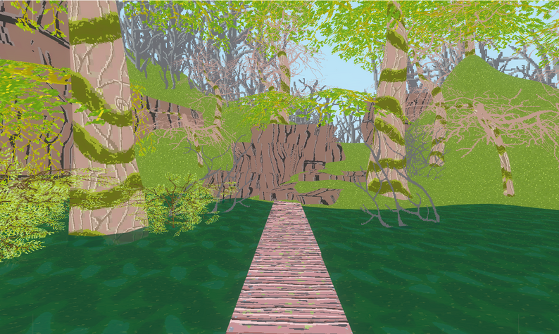 Environnement Pixel Art 3D by Zsky