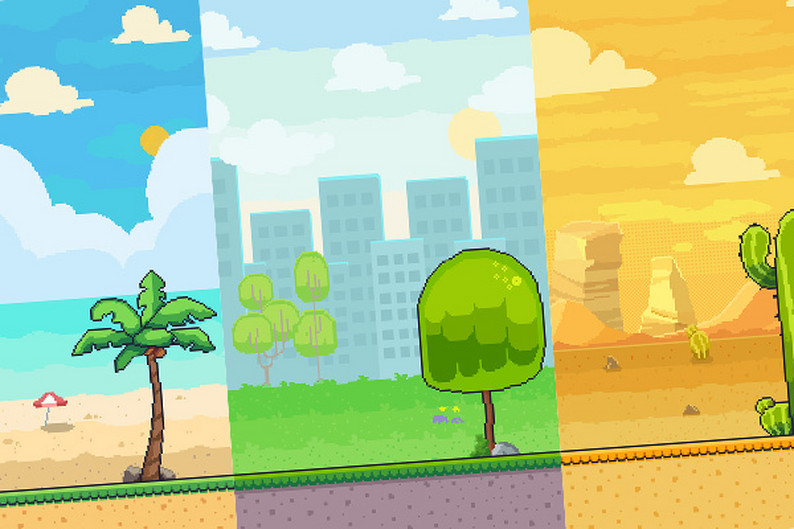 Cats vs. Bird: Slingshot game Pixel Art by aztrakatze