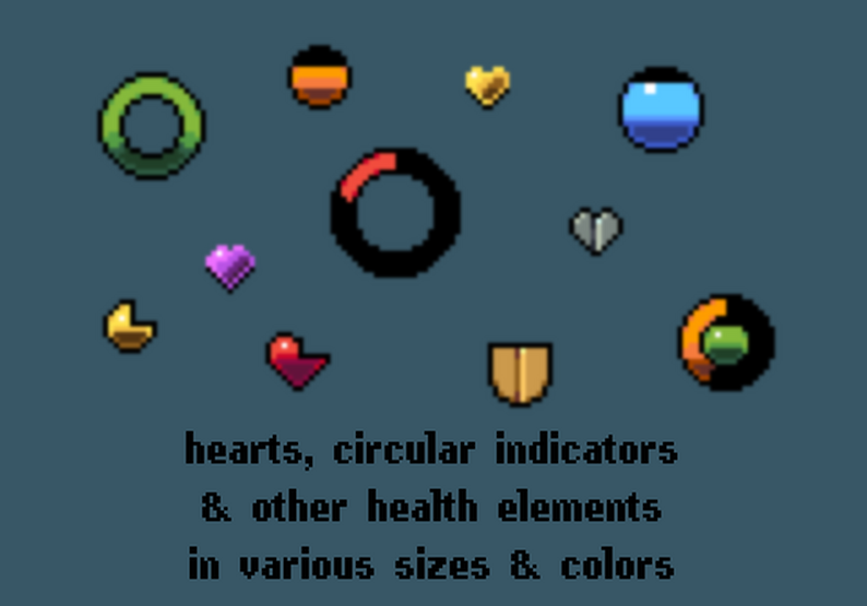 Pixel Menu GUI HUD Health & Bars by Thomas Feichtmeir "Cyangmou"
