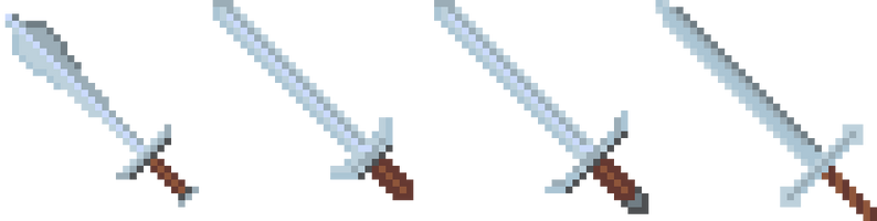 Pixelart fantasy medieval swords 32x32 by mastorak