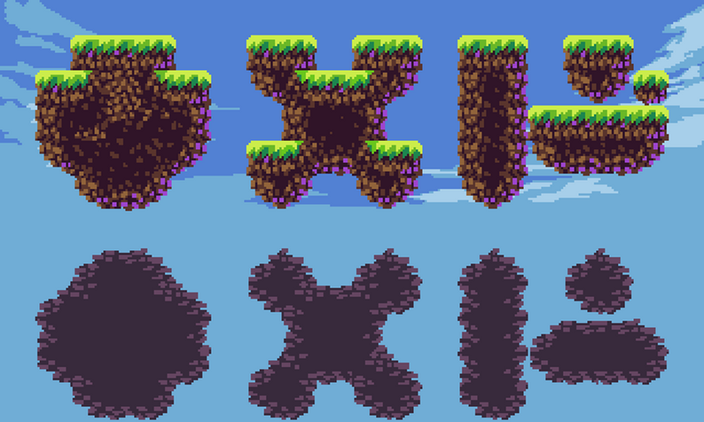 Free Pixelart Tileset - Cute Forest by aamatniekss
