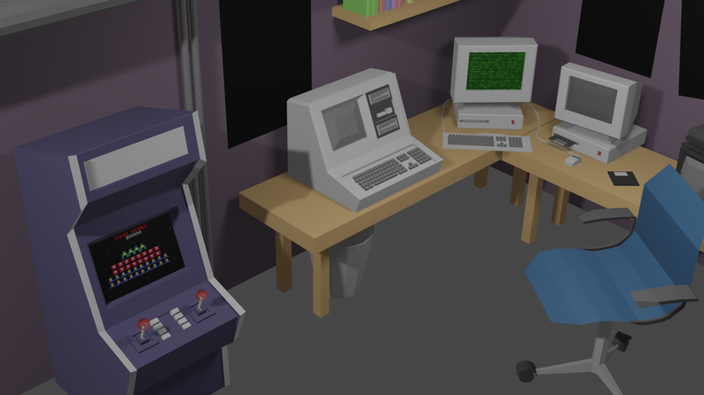 80s Hacker Room Asset Pack by Samuel Gauthier
