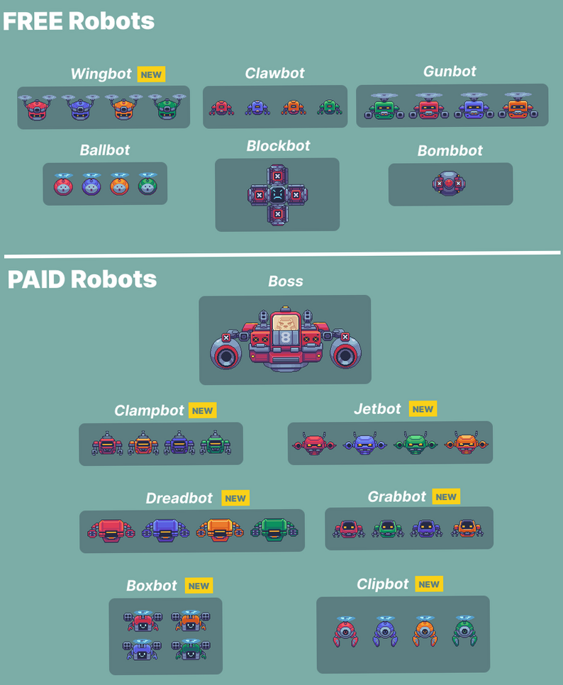 Simple Cute Robots Pack by aztrakatze