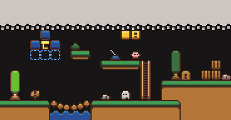 Simple platformer tileset 8x8 and 16x16 by m-beedesign