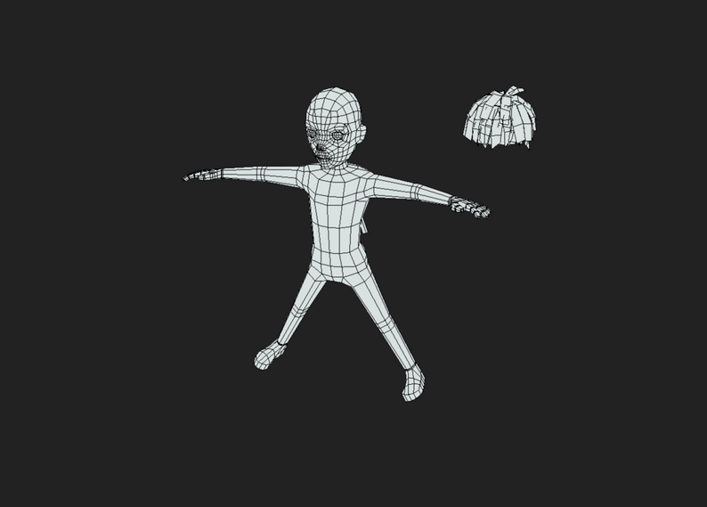 Free Cartoon Low-Poly Rigged Character Base by Overaction Game Studio
