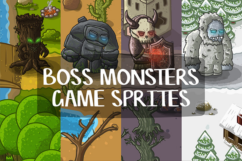 Boss Monster 2D Sprites by Free Game Assets (GUI, Sprite, Tilesets)