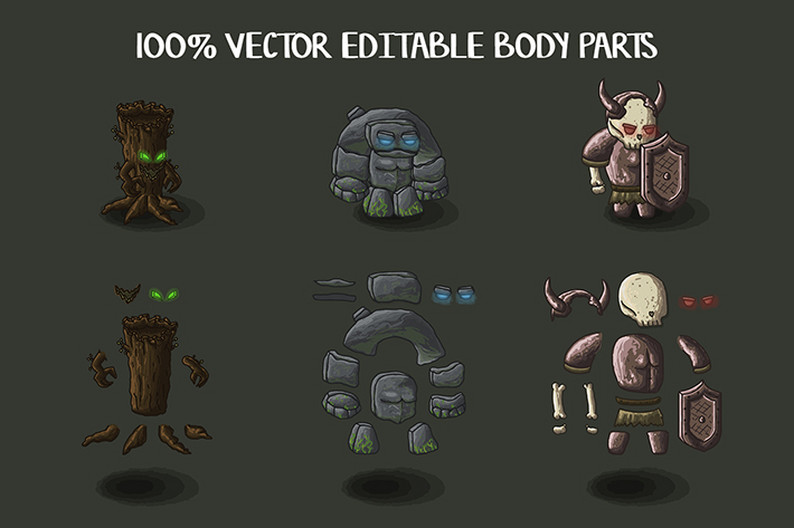 Boss Monster 2D Sprites by Free Game Assets (GUI, Sprite, Tilesets)