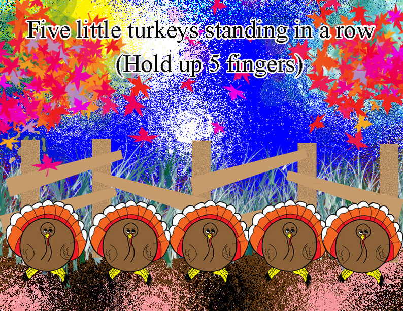 Five Silly Turkeys Standing In A Row by Perfect Commando Productions