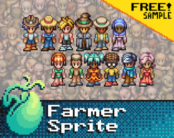 Free Pixel Art Character - The Mana Seed "Farmer Sprite System" by ...