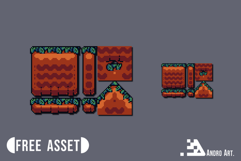 Free Game Asset - PixelArt Platform TileSet - Grass by Andro Art ...