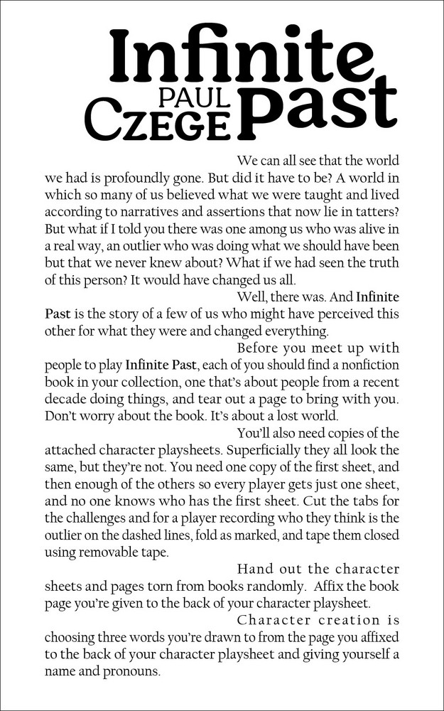 Infinite Past by Paul Czege