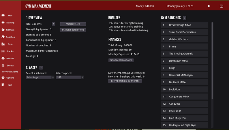 MMA Simulator by Zeversoft