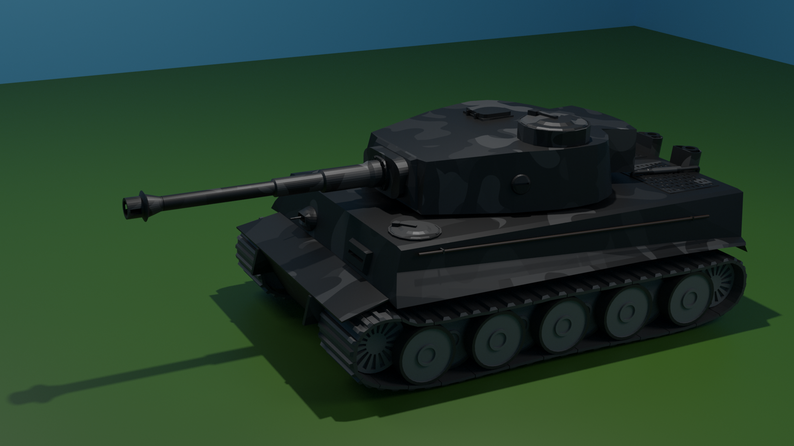 Tiger Tank Low Poly by skoggar