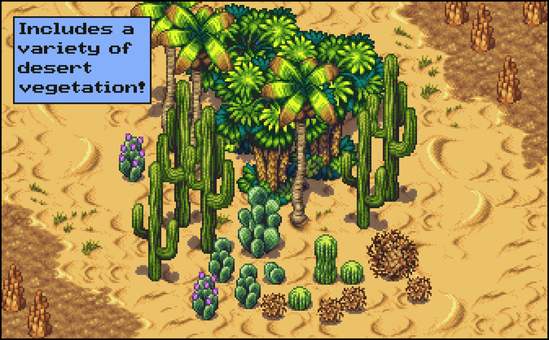 Pixel Art Tileset - Desert Sands by Seliel the Shaper