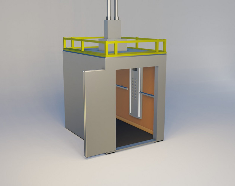 Elevator and door Low-poly 3D model by TheFamousRat