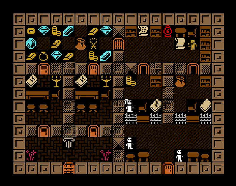 Urizen 1Bit Tileset - 5500+ free 12x12 tiles by vurmux