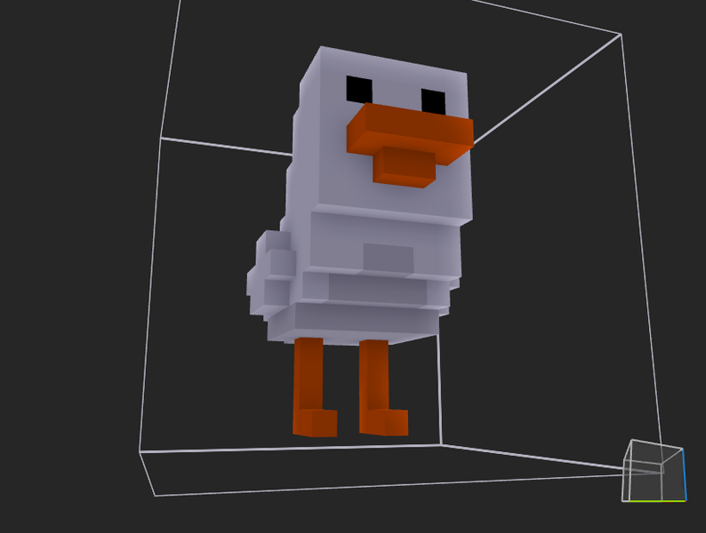 Pollo pixel art 3D - Hen pixel art 3D by mattiatonel18