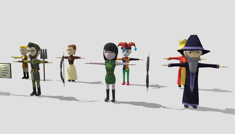 Animated Low-Poly Cartoon Fantasy Character Asset Pack by Overaction ...