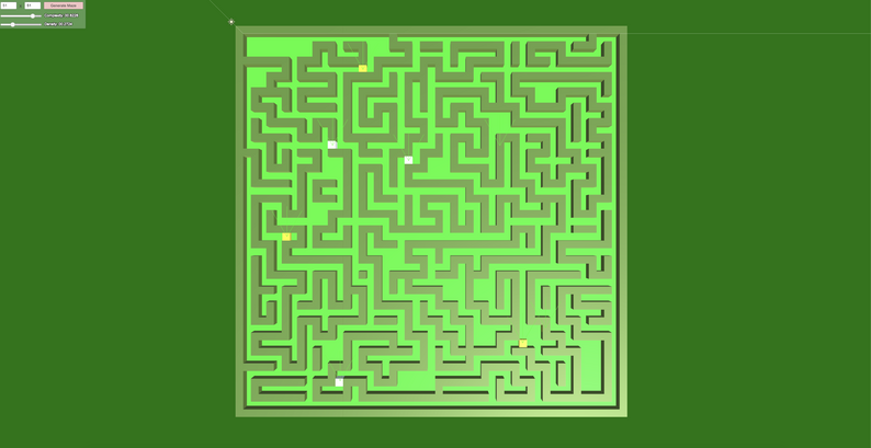 TEST: Maze Generation, AI, Pathfinding AI by Frank Marinelli