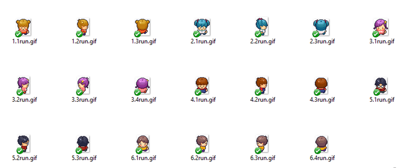 Pixel top down Character Pack (4 directions) by aztrakatze