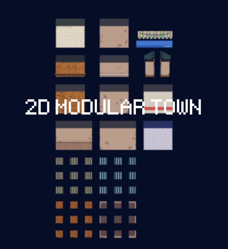 2D Modular Town Set by Ruuskii