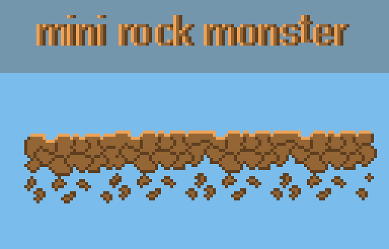 Mini rock monster and tiles bundle by Pincholinco
