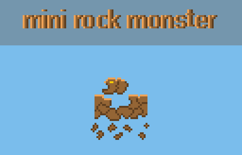 Mini rock monster and tiles bundle by Pincholinco