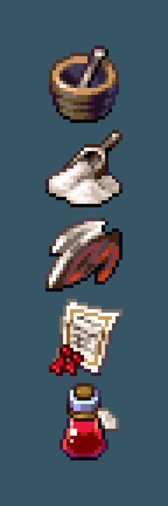 Pixel Fantasy RPG Icons Alchemy 24×24 by Thomas Feichtmeir "Cyangmou"