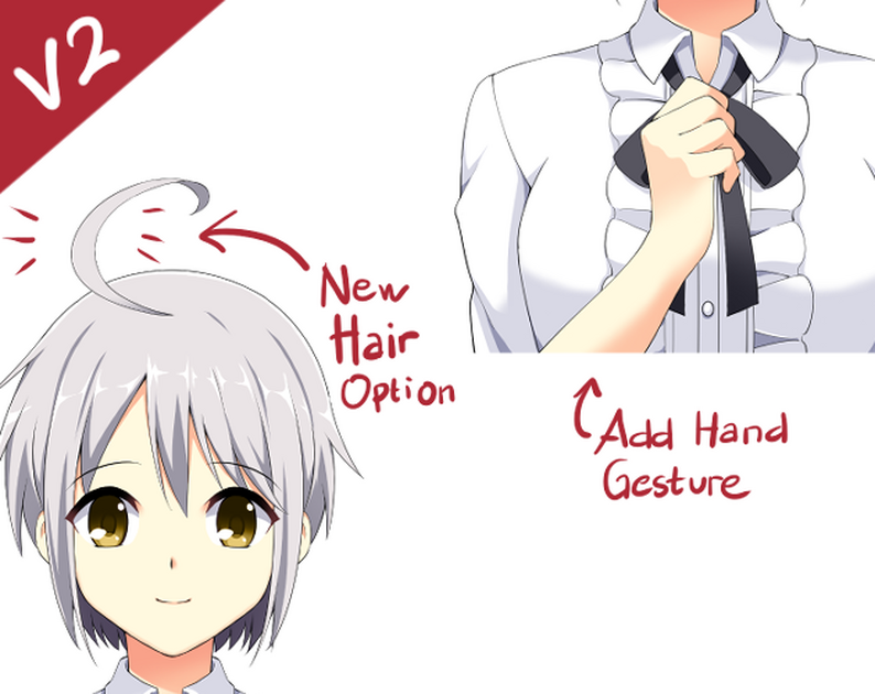 Female Character Sprite for Visual Novel by sutemo