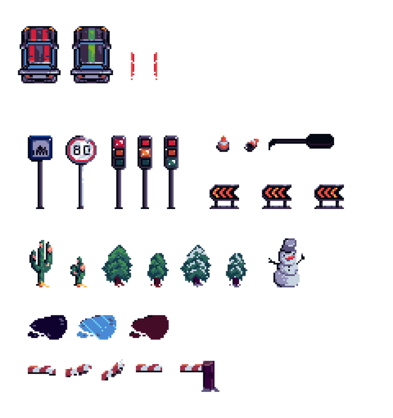 Asset pixel pack Street racing by VanHunter