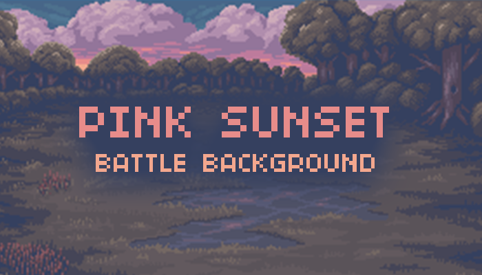 Pink Sunset Battle Background by ansimuz