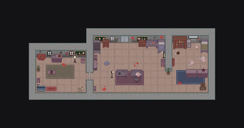 Asylum/Hotel Horror pixel art assets by Amanda Alves