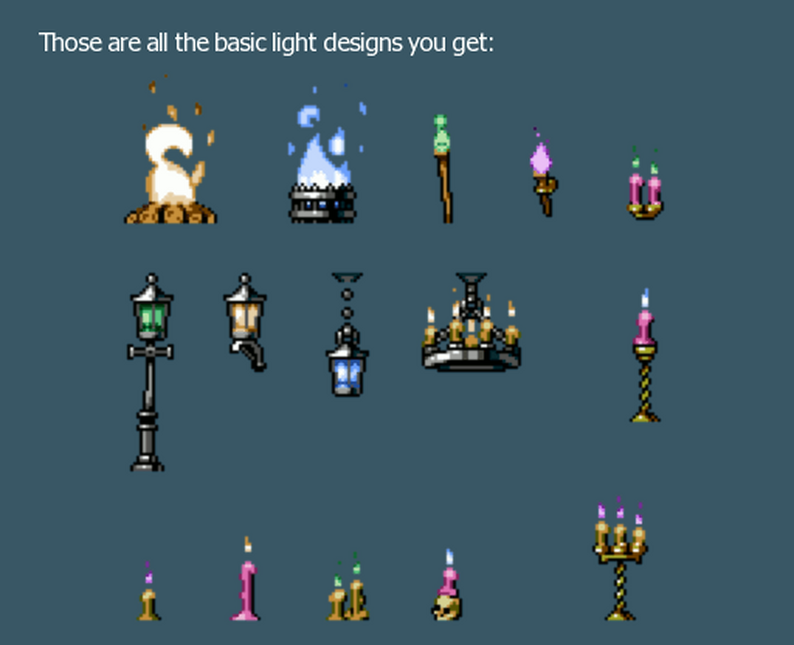 Pixel Side-Scroller - 60 Animated Light Props by Thomas Feichtmeir ...