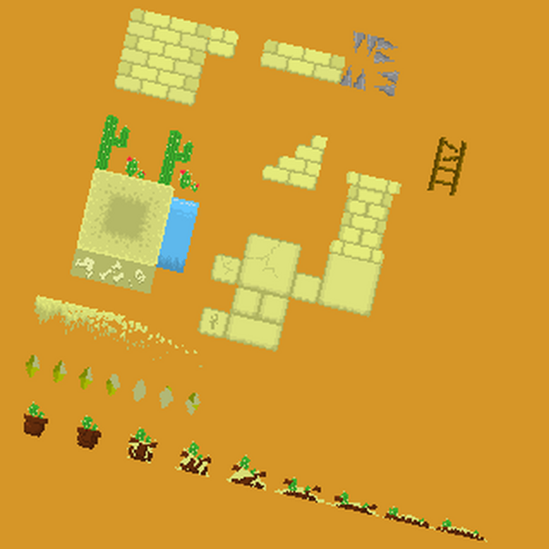 Platform Tilemap - 16 x 16 - Desert by Pixel Time