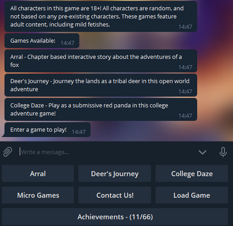 Furry Text Adventure Games by Furventure Games