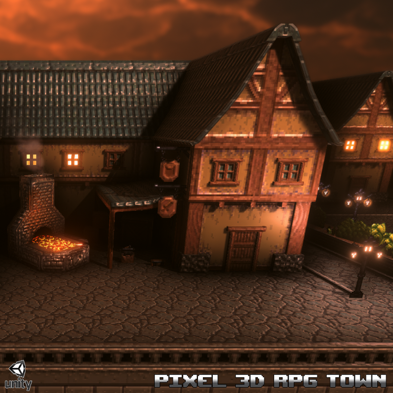 Pixel 3D RPG Town Pack by Ultimate_End