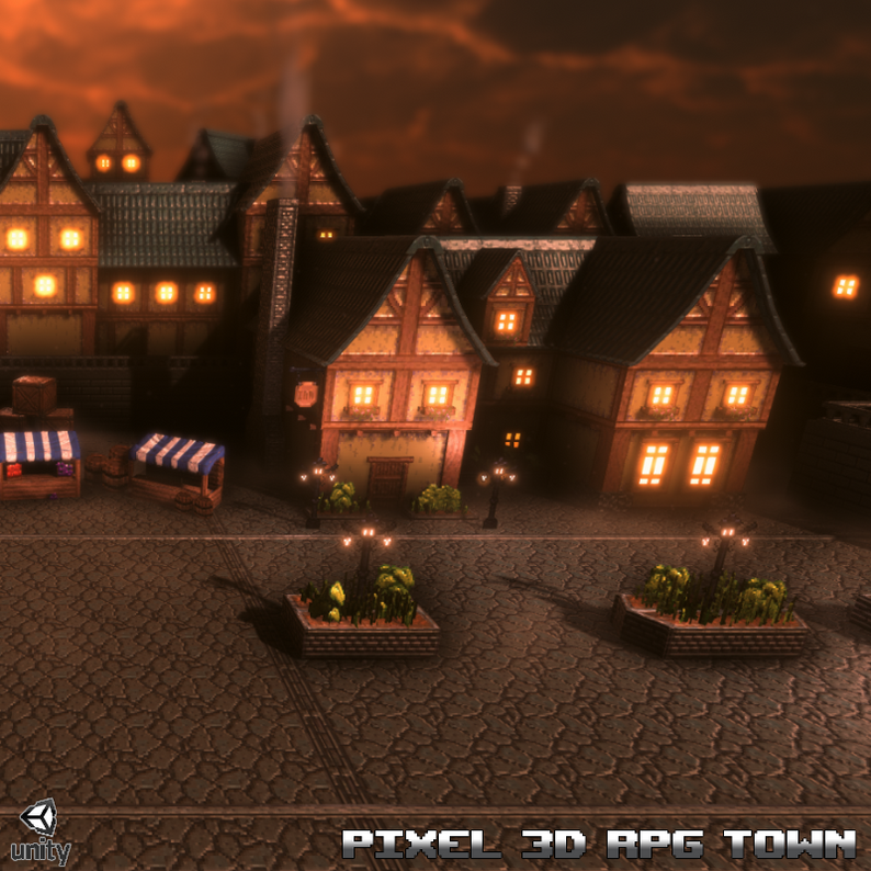 Pixel 3D RPG Town Pack by Ultimate_End