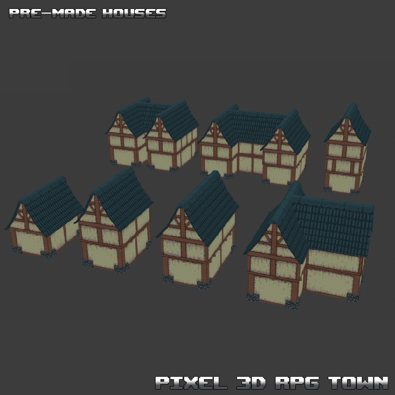 Pixel 3D RPG Town Pack by Ultimate_End
