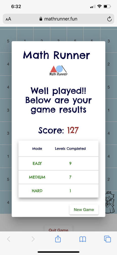 Math Runner by geekenthusiast