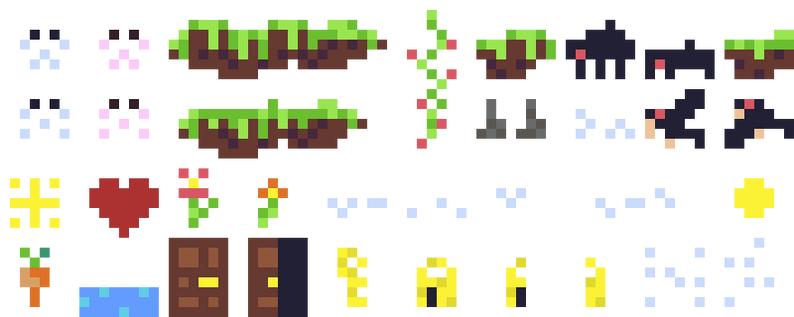 8 bit simple sprite sheet by Puck