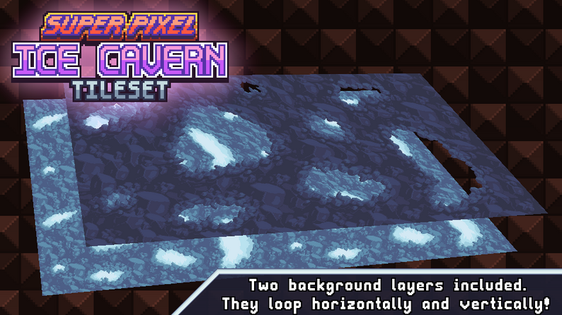 Super Pixel Ice Cavern Tileset by unTied Games