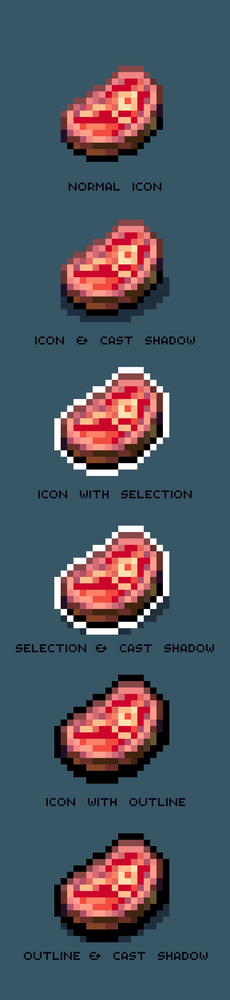 Pixel RPG Icons Food & Cooking 16x16 by Thomas Feichtmeir "Cyangmou"