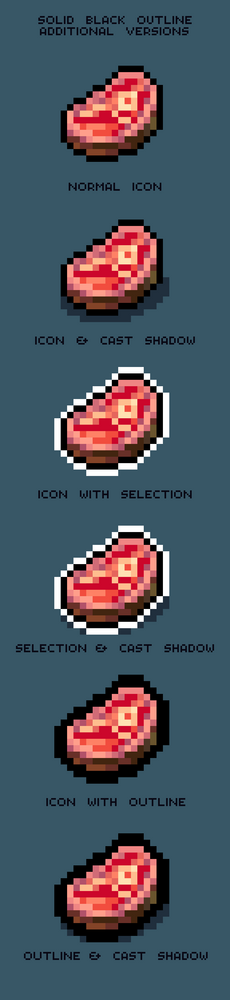 Pixel RPG Icons Food & Cooking 16x16 by Thomas Feichtmeir "Cyangmou"