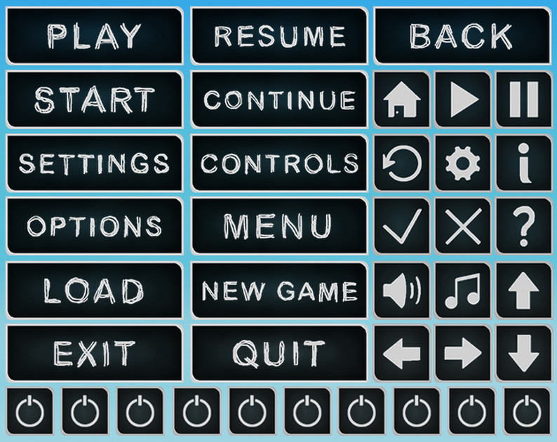 Menu Buttons by Nectanebo